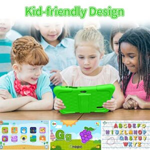 Kids Tablets, 7 inch Tablet for Kids, 32GB ROM, IPS HD Display, Android 11 Quad Core Processor, iWawa Pre Installed with Kid-Proof Case, Bluetooth, Dual Camera (Green)