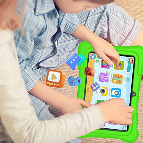 Kids Tablets, 7 inch Tablet for Kids, 32GB ROM, IPS HD Display, Android 11 Quad Core Processor, iWawa Pre Installed with Kid-Proof Case, Bluetooth, Dual Camera (Green)