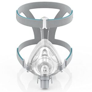 cpap masks full face - reusable cpap supplies - suitable for cpap machine - replacement set for f20 - includes headgear, frame, elbows and nasal cushion - medium