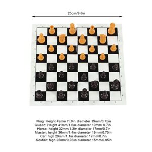 Chess Set,International Plastic Chess Set with 25CM Plastic Film Chessboard and Storage Bag PS International Chess for Adults Kids (Brown)