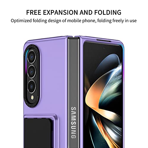 EAXER for Samsung Galaxy Z Fold 3 Fold 5G Case, Full Coverage Shockproof Slim Fold Kickstand Phone Case Cover (Wine Red)