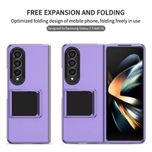 EAXER for Samsung Galaxy Z Fold 3 Fold 5G Case, Full Coverage Shockproof Slim Fold Kickstand Phone Case Cover (Wine Red)