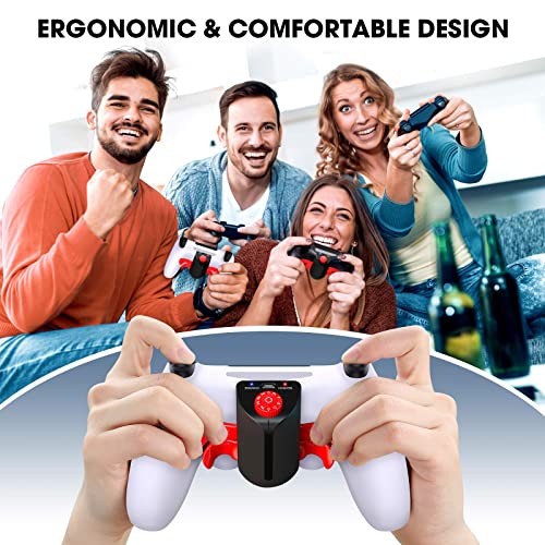 UeeVii PS4 Controller Paddles,PS4 Gamepad Converter Bluetooth Key Extender Wireless 3.0 Micro USB Port, Back Button Attachment/TURBO Burst Function/Customization Mapping Buttons