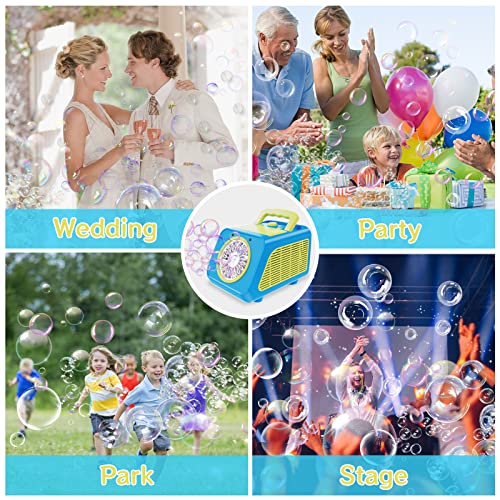 Bubble Machine, Bubble Maker,15000+ Bubbles Per Minute, 2 Speed Levels,Big Bubble Hole,Automatic Bubble Machine,Bubble Blower for Kids Toddler,Outdoor Toys for Party, Birthday, Wedding