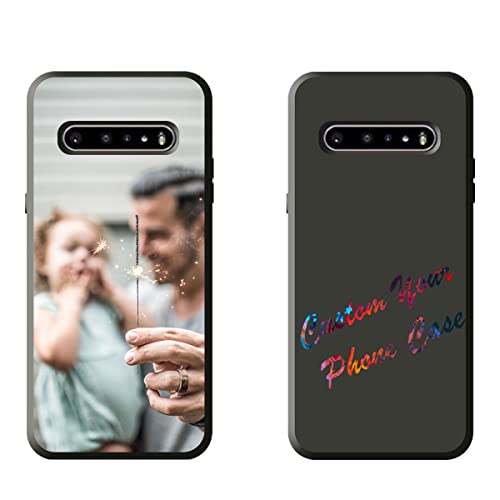 GSDMFUNNY Personalized Custom Picture Photo Text Phone Case for LG V60 ThinQ 5G Compatible with LG V60 ThinQ 5G Black TPU and Hard PC Protective Phone Case Gifts