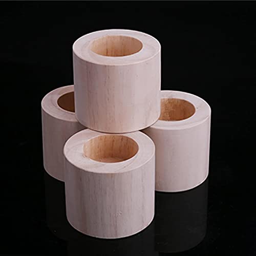 Set of 4 Bed Risers Furniture Risers, Furniture Height Raisers Lifting Height 15cm, Heavy Duty Furniture Wooden Lifts, for Tables Chairs Sofas Cabinets Bed(Size:Inner Diameter 3.2cm)