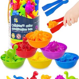 Yetonamr Counting Dinosaurs Montessori Toys for 3 4 5 Years Old Boys Girls, Toddler Preschool Learning Activities Toys for Kids Ages 2-4, 3-5, 4-8, Birthday Gifts Sensory Educational Toys