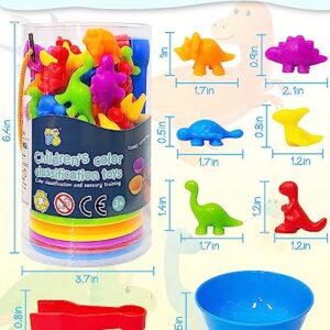 Yetonamr Counting Dinosaurs Montessori Toys for 3 4 5 Years Old Boys Girls, Toddler Preschool Learning Activities Toys for Kids Ages 2-4, 3-5, 4-8, Birthday Gifts Sensory Educational Toys