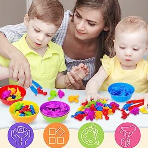 Yetonamr Counting Dinosaurs Montessori Toys for 3 4 5 Years Old Boys Girls, Toddler Preschool Learning Activities Toys for Kids Ages 2-4, 3-5, 4-8, Birthday Gifts Sensory Educational Toys