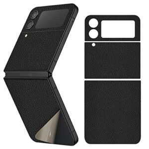 for Samsung Galaxy Z Flip 4 Phone Sticker Skin Wrap Leather Strip Ultra Thin Slim Ultralight Decal Glass Protector Film Protective for Back Camera