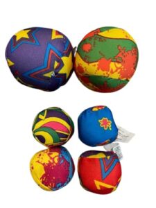 lunch money set of 6 splash-n-swim water balls - great pool, waterpark, camp or beach item - 2 large balls and 4 mini balls