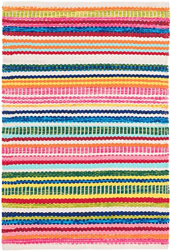 Dash and Albert Bright Stripe Handwoven Indoor/Outdoor Rug, 8 X 10 Feet, Multi Stripe Pattern