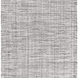 Dash and Albert Fusion Grey Handwoven Indoor/Outdoor Rug, 8 X 10 Feet, Grey Solid Pattern