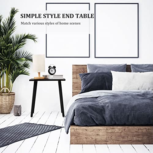 FORAOFUR Black End Tables Set of 2, Modern Boho End Table for Living Room Bedroom, Small Side Table for Small Spaces with Stable Structure, Easy Assembly