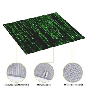 Hacker age Printed Drying Mat For Kitchen Ultra Absorbent Microfiber Dishes Drainer Mats Non-Slip Silicone Quick Dry Pad - 18 X 16inch