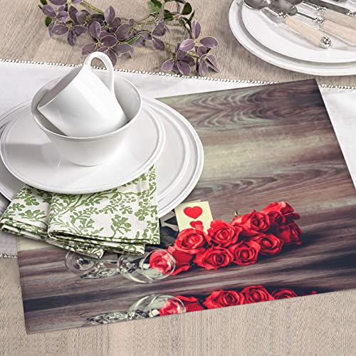 Red Wine Rose Printed Drying Mat For Kitchen Ultra Absorbent Microfiber Dishes Drainer Mats Non-Slip Silicone Quick Dry Pad - 18 X 16inch