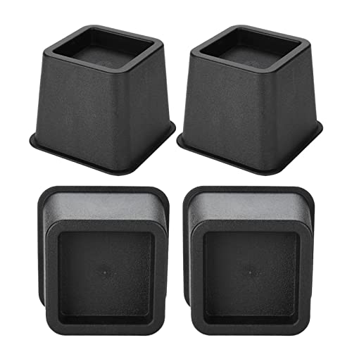 4Pcs Adjustable Furniture Risers Bed Elevation in Heights Heavy Duty Risers for Sofa and Table