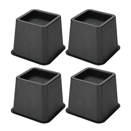 4Pcs Adjustable Furniture Risers Bed Elevation in Heights Heavy Duty Risers for Sofa and Table