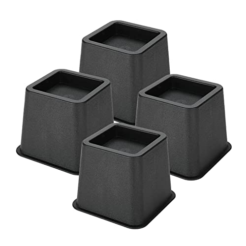 4Pcs Adjustable Furniture Risers Bed Elevation in Heights Heavy Duty Risers for Sofa and Table