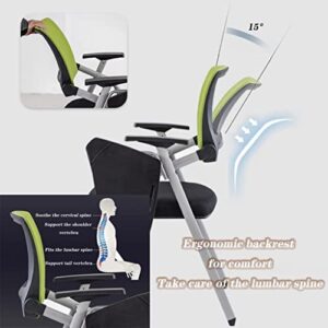 YOYAL Office Chair Training Chair with Writing Board Comfortable Folding Chair Office Computer Chair, Bearing 150kg (Size: 57 * 49 * 86cm)