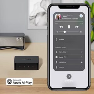 WiiM Pro AirPlay 2 Receiver with Voice Remote, Chromecast Audio, Multiroom Streamer, Stream Hi-Res Audio from Spotify, Amazon Music, Tidal and More