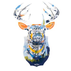 BEER DEER Busch Light Deer Head 3D Cardboard Mount Wall Art