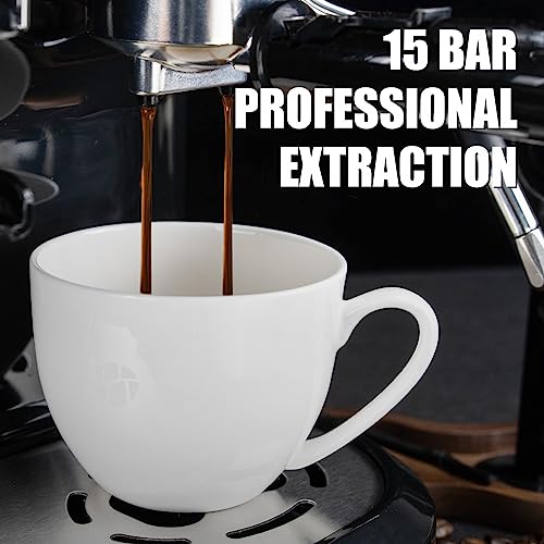 MIROX Barista Espresso Coffee Maker Machine With Grinder Electric For Home Use, Coffee Maker Cappuccino Machine With Milk Frother Latte Macchiato Cuppuccino Machine 2000ML Water Tank, 1450w