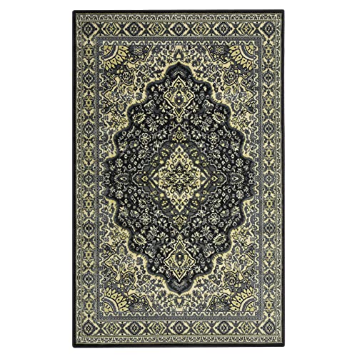 WESTLOOM 8x10 Indoor Living Room Bedroom Large Area Rug Medallion Collection Area Rug Non-Shedding Oriental Traditional Area Rug, Grey