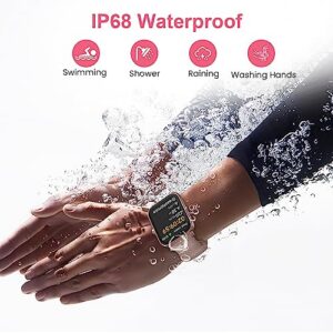 Fitness Smart Watch with Alexa for Women Men, 24/7 Heart Rate, Blood Oxygen, Stress and Sleep Tracker,100 Sports Modes, 5ATM Waterproof Activity Trackers and Smart Watches with Step Tracker, Pedometer