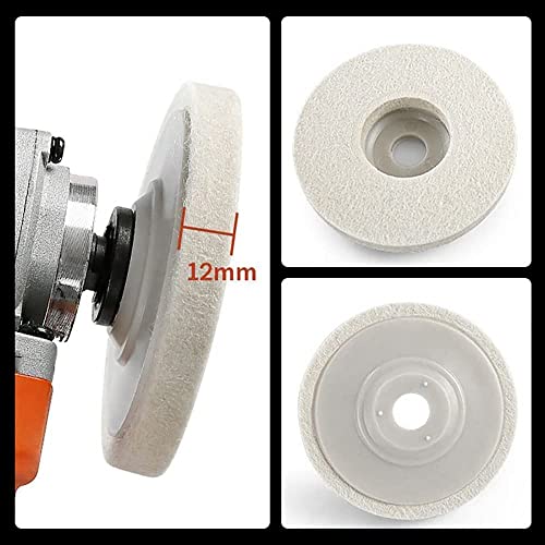 2023 New Wool Polishing Wheel Disc - Wool Felt Polishing Wheel Disc Kit for 4" Angle Grinder 100 Angle Grinder, Durable Felt Polishing Pads for Metal, Marble Stone, Furniture Car Wax (6)