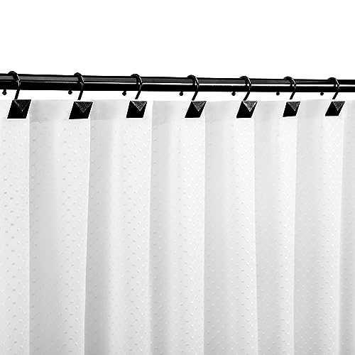 Black Shower Curtain Hooks, CHICTIE Shower Hooks for Shower Curtain, Rustproof Decorative Shower Curtain Rings for Bathroom Rod, Modern Metal Shower Curtain Hangers, Square Pyramid Design Set of 12