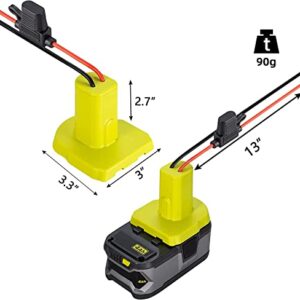 Power Wheel Adapter for Ryobi 18V P108 P107 P102 Battery Conversion Kit with Fuses & Wire Terminals, 12AWG Wire,Power Connector for DIY Ride On Truck RC Toy Car