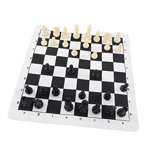 Naroote Portable Travel Chess Board Game Set, Leisure Toy Chess Game Board Set with A Storage Bag for Family Gatherings for Camping