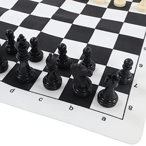 Naroote Portable Travel Chess Board Game Set, Leisure Toy Chess Game Board Set with A Storage Bag for Family Gatherings for Camping