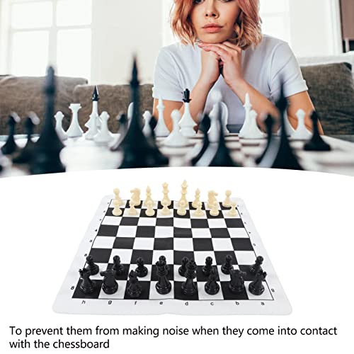 Naroote Portable Travel Chess Board Game Set, Leisure Toy Chess Game Board Set with A Storage Bag for Family Gatherings for Camping