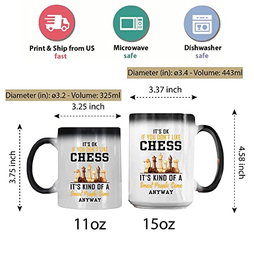 Humorous Gift for Chess Players Smart People Game Saying 11oz 15oz Color Changing Mug