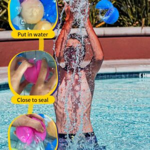 Water Balloon Toys to Relieve Summer Hot, Water Ball Launcher/Reusable Quick Sealing Splash Balls (Splash Balls)