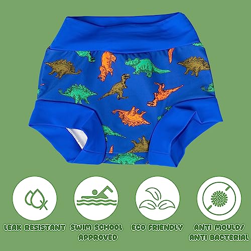 BIG ELEPHANT Baby Swim Diapers 3pcs, Reusable Adjustable Washable Waterproof Swimming Diaper for Boy's and Girl's, 3T