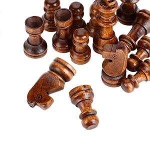 Keenso Chess Set, Folding Portable Wooden Chessboard Folding Board Chess Game for Party Family Activities