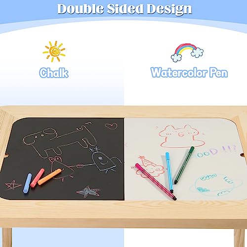 Isa EASE LIFE 5 in 1 Children's Sensory Table, Multifunction Toddler Play Sand Table Indoor Art Table Drawing Table for Kids, Toddler Sensory Table with 2 Storage Bin & Lid