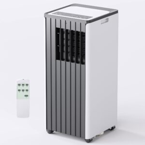 fiogohumi 12000btu portable air conditioner - portable ac unit with built-in dehumidifier fan mode for room up to 350 sq.ft. a030bdj (no battery)