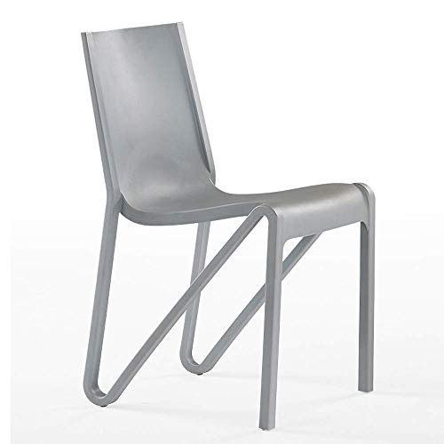 XOUVY Plastic Chair Simple Modern Chair - Leisure Chair Integrated molding Suitable for Computer Chair Office Chair Conference Chair Cafe Dining Chair (4 Pieces)