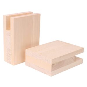 Etfbuy 4PCS Width Groove Wood Bed Desk Risers Lifter Table Cube Furniture Storage Groove Fit Sofa