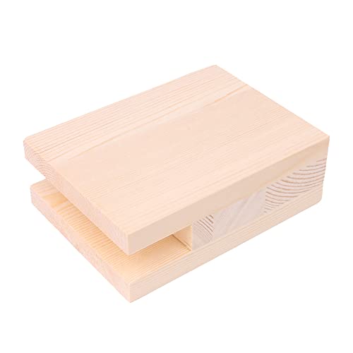 Etfbuy 4PCS Width Groove Wood Bed Desk Risers Lifter Table Cube Furniture Storage Groove Fit Sofa