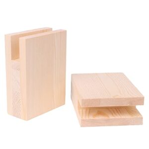 Etfbuy 4PCS Width Groove Wood Bed Desk Risers Lifter Table Cube Furniture Storage Groove Fit Sofa