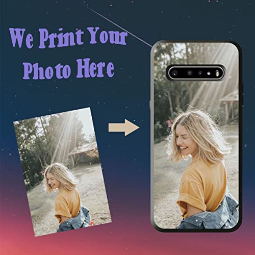 GSDMFUNNY Custom Customize Photo Text Phone Cases for LG V60 ThinQ 5G Personalized Picture Soft Black TPU Protective Phone Cases Compatible with LG V60 ThinQ 5G Phone Case Gifts