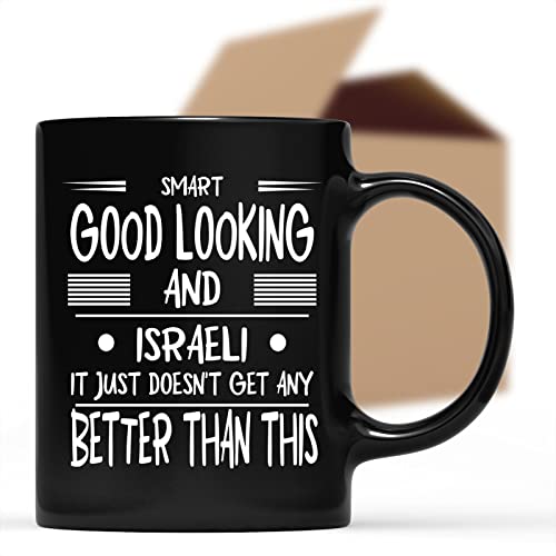 Smart Good and Israeli Funny Gifts for Men Women Coworker Family Lover Special Gifts for Birthday Christmas Funny Gifts Presents Gifts 11 oz Ceramic Coffee Mug