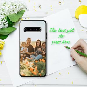 GSDMFUNNY Custom Customize Picture Phone Cases for LG V60 ThinQ 5G Personalized Photo Text Protective Phone Cases Compatible with LG V60 ThinQ 5G Soft Black TPU Phone Case Gifts