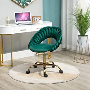 FATFISH Computer Chair Office Chair Adjustable Swivel Chair Fabric Seat Home Study Chair