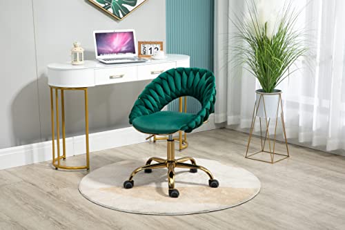 FATFISH Computer Chair Office Chair Adjustable Swivel Chair Fabric Seat Home Study Chair